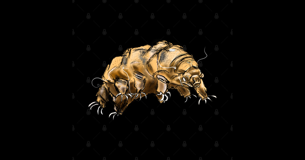 Desiccated Floating Tardigrade - Tardigrade - Sticker | TeePublic