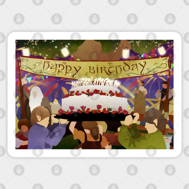 Happy Birthday Bilbo - Fantasy - Sticker | TeePublic