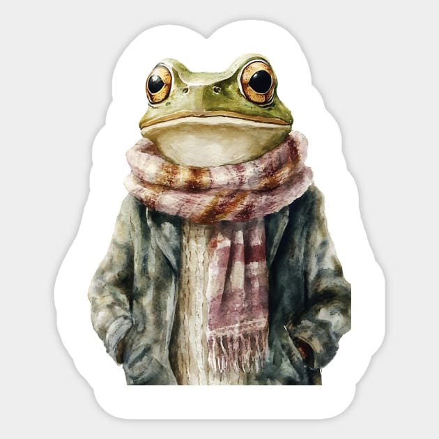 Rustic Cottagecore Frog - Cottagecore - Sticker | TeePublic