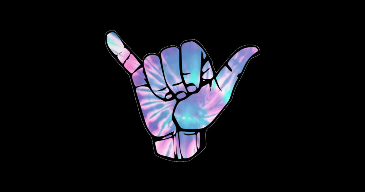 Tye Dye Shaka Hand - Vsco - Sticker | TeePublic