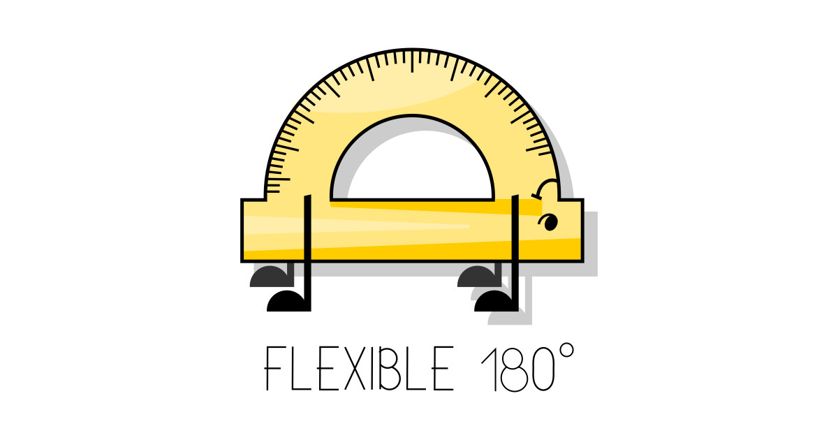 Flexible protractor cartoon drawing - Flexible - T-Shirt | TeePublic