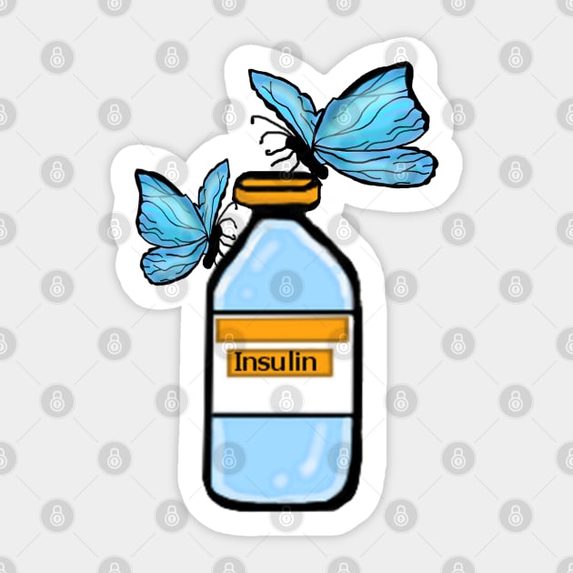Butterflies and Insulin - Butterflies And Insulin - Sticker | TeePublic