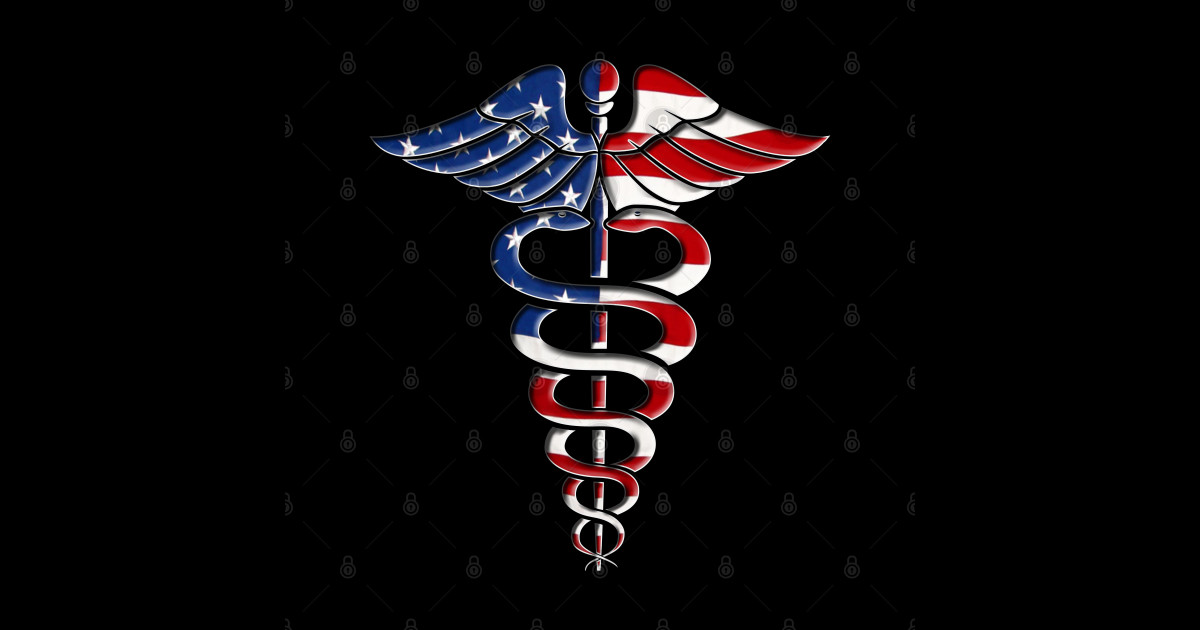 American Caduceus - Caduceus - Sticker | TeePublic