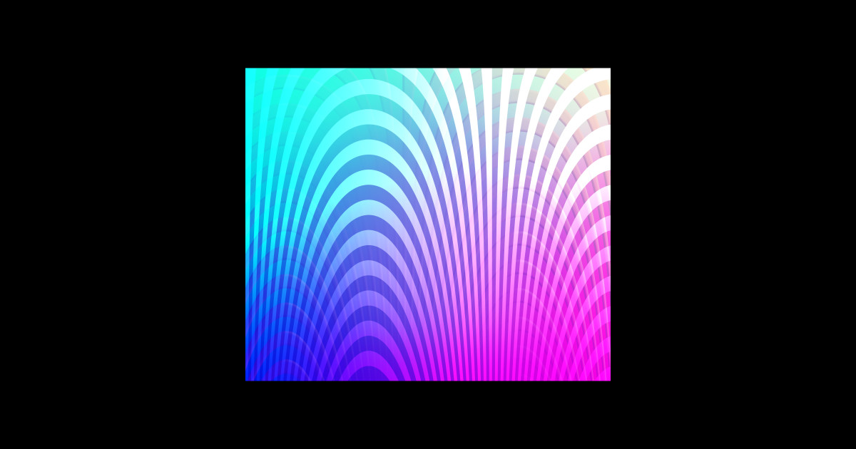 Rainbow Ombre Wave Pattern - Wave - Sticker | TeePublic