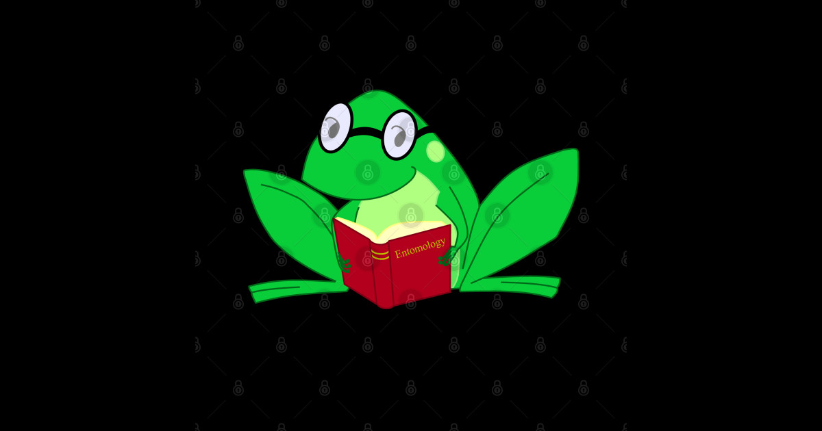 Library Frog - Frogs - Sticker | TeePublic