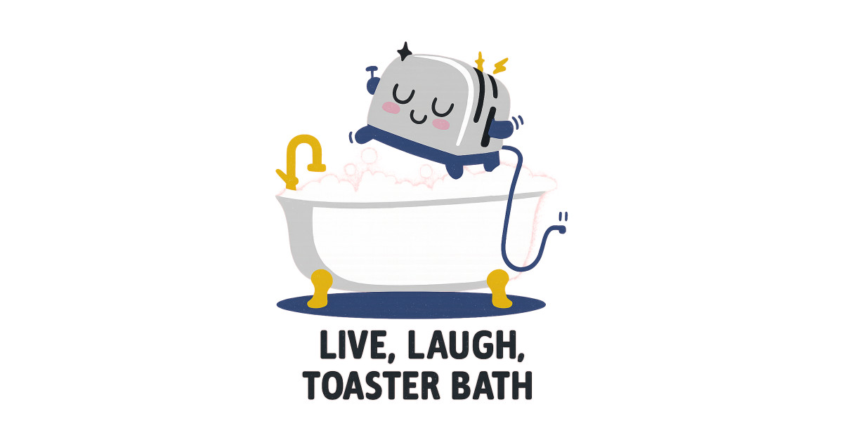 Live Laugh Toaster Bath – Dark Meme Humor Design - Toaster - T-Shirt ...