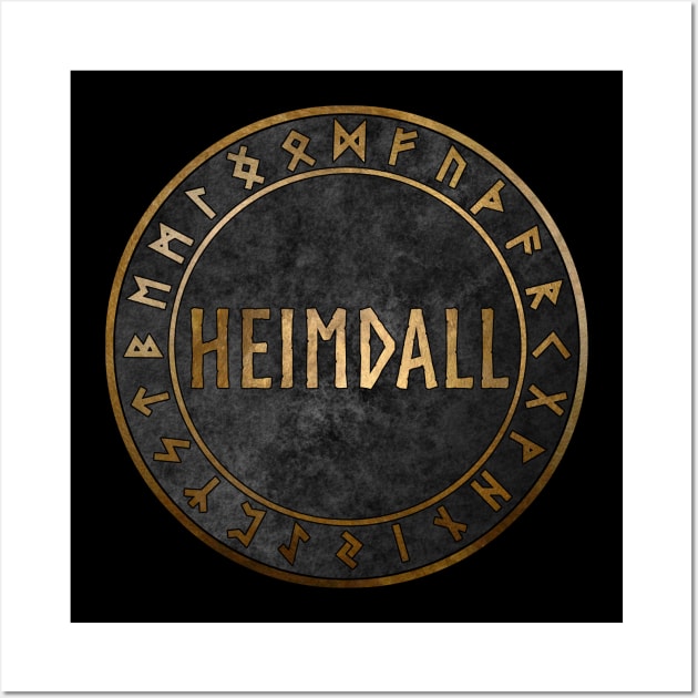 Heimdall Norse God with Viking Runes - Heimdall - Posters and Art ...