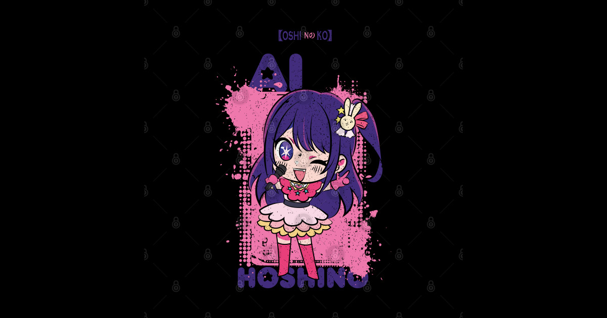 OSHI NO KO: AI HOSHINO CHIBI (GRUNGE STYLE) - Oshi No Ko - Sticker ...