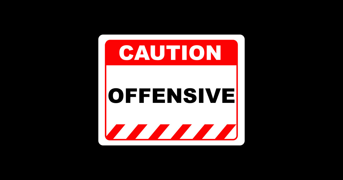 Funny Human Caution Label Offensive Warning Sign - Over It - Sticker ...