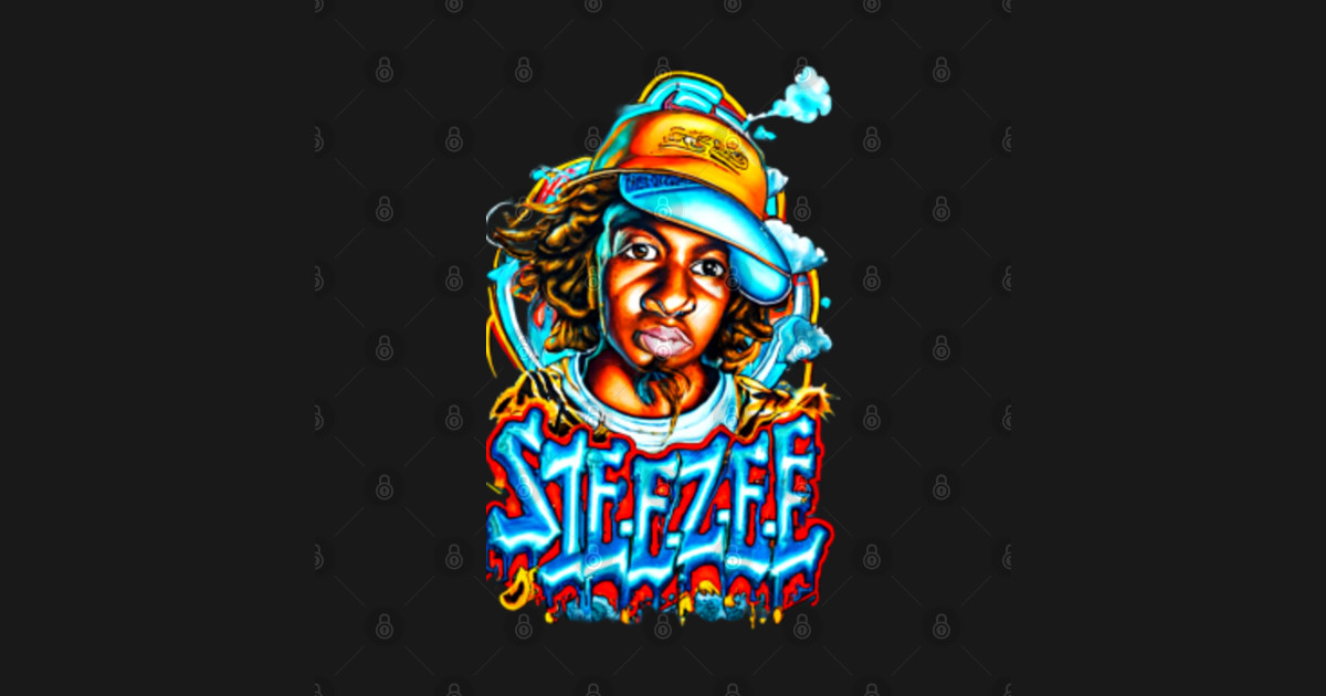 Steezee Rapper Art Design 2024 Airbrish - Rapper Man - T-Shirt | TeePublic