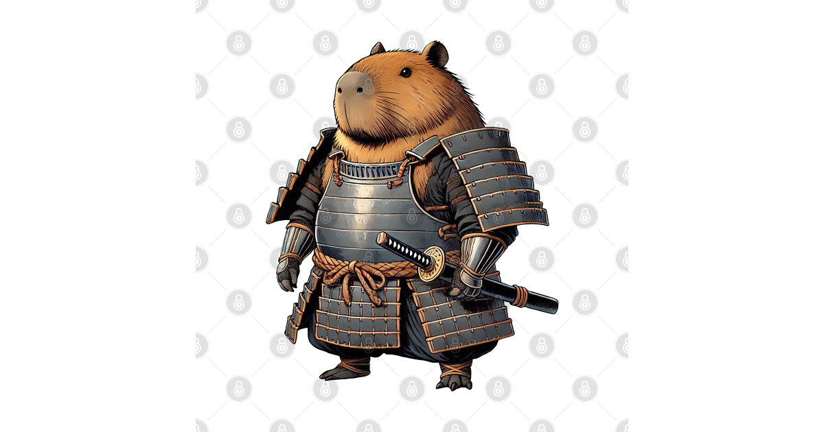 Samurai Capybara - Samurai Capybara - T-Shirt | TeePublic