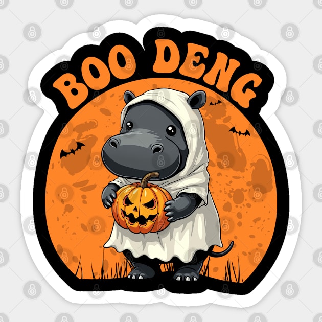 Moo Boo Deng Halloween Baby Hippo Cute Pygmy Cartoon - Moo Deng ...