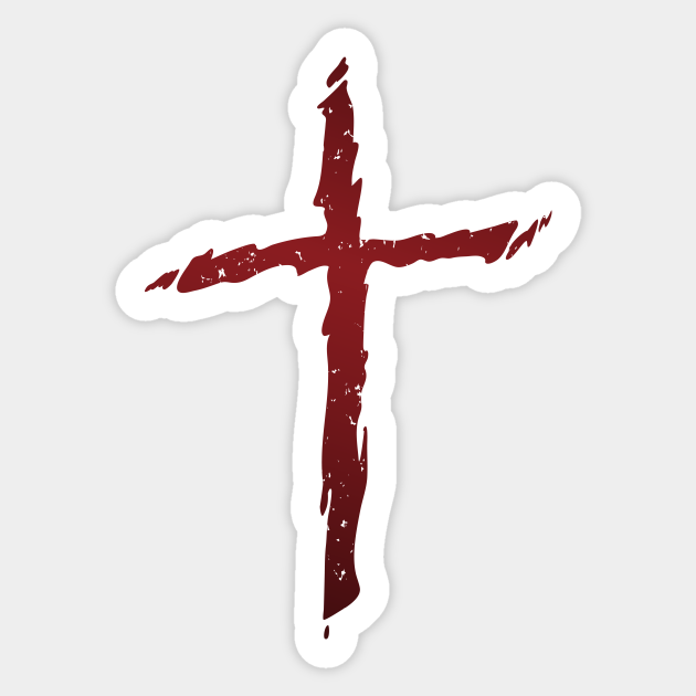 Old rugged distressed christian cross with red gradient tones - Cross ...