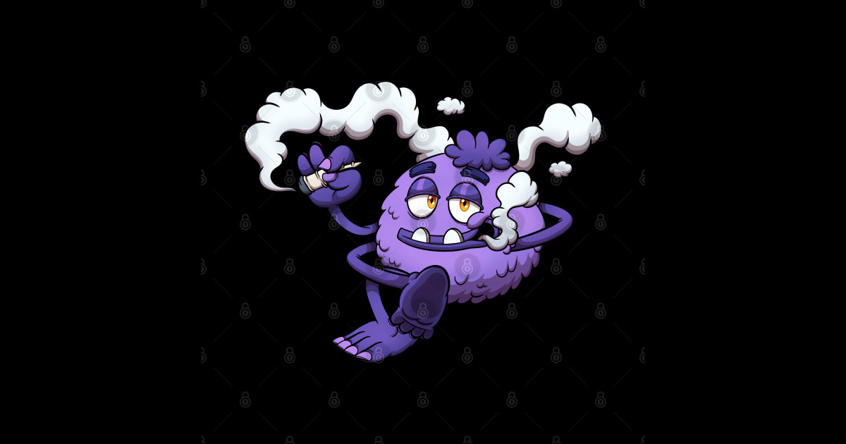 Chilling Fluffy Monster Smoking A Joint - Monster Smoking A Joint ...