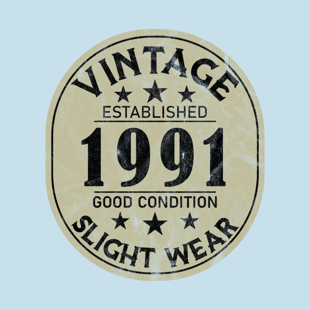 Vintage Established 1991 Good Condition Slight Wear - Vintage 1991 - T ...