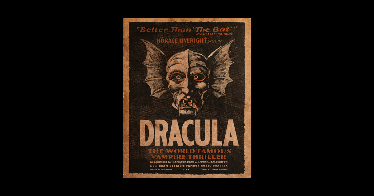Dracula Retro Vampire Poster - Halloween - Sticker | TeePublic