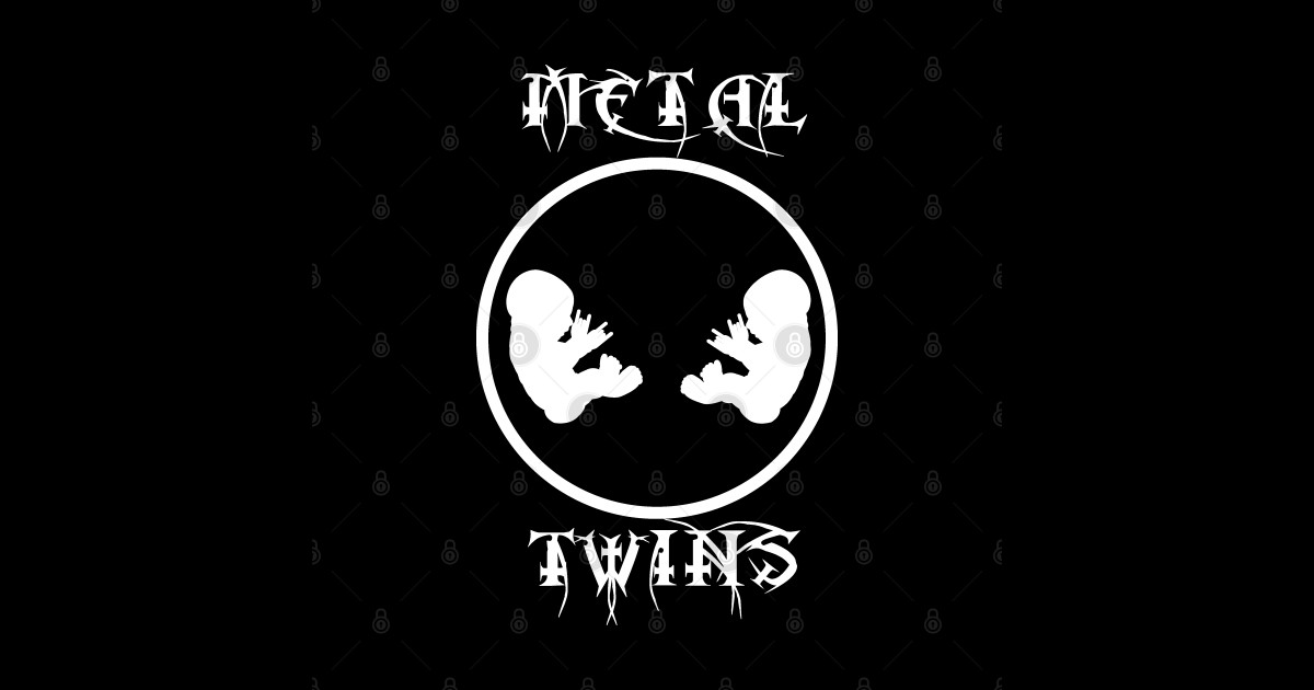 Metal Twins - Metalmusic - Sticker | TeePublic
