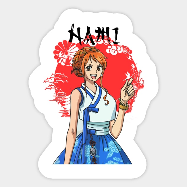 Nami One Piece Fashion - Nami One Piece - Sticker | TeePublic