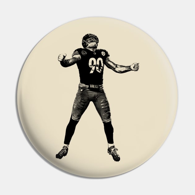 Tj Watt || Vintage Pencil Drawing - Tj Watt Pittsburgh Steelers - Pin ...