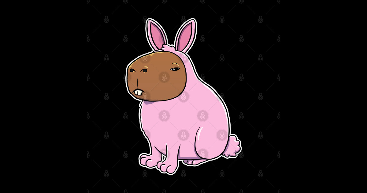 Capybara Bunny Costume - Capybara - Posters and Art Prints | TeePublic
