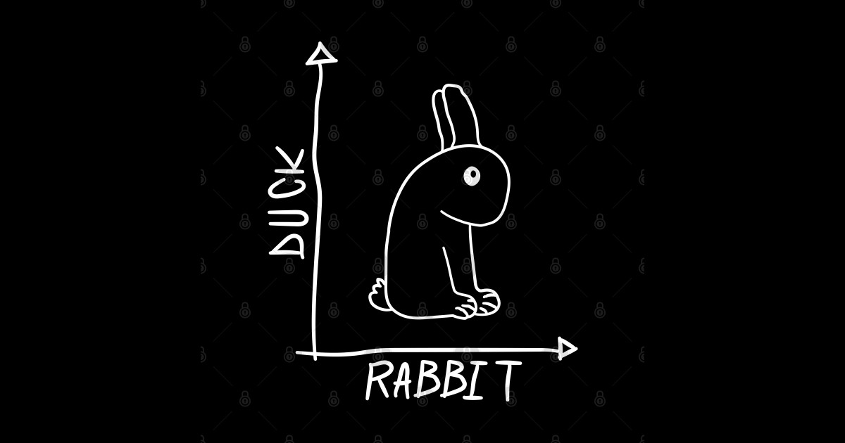 Duck-Rabbit Illusion Chart - Duck Rabbit - Sticker | TeePublic