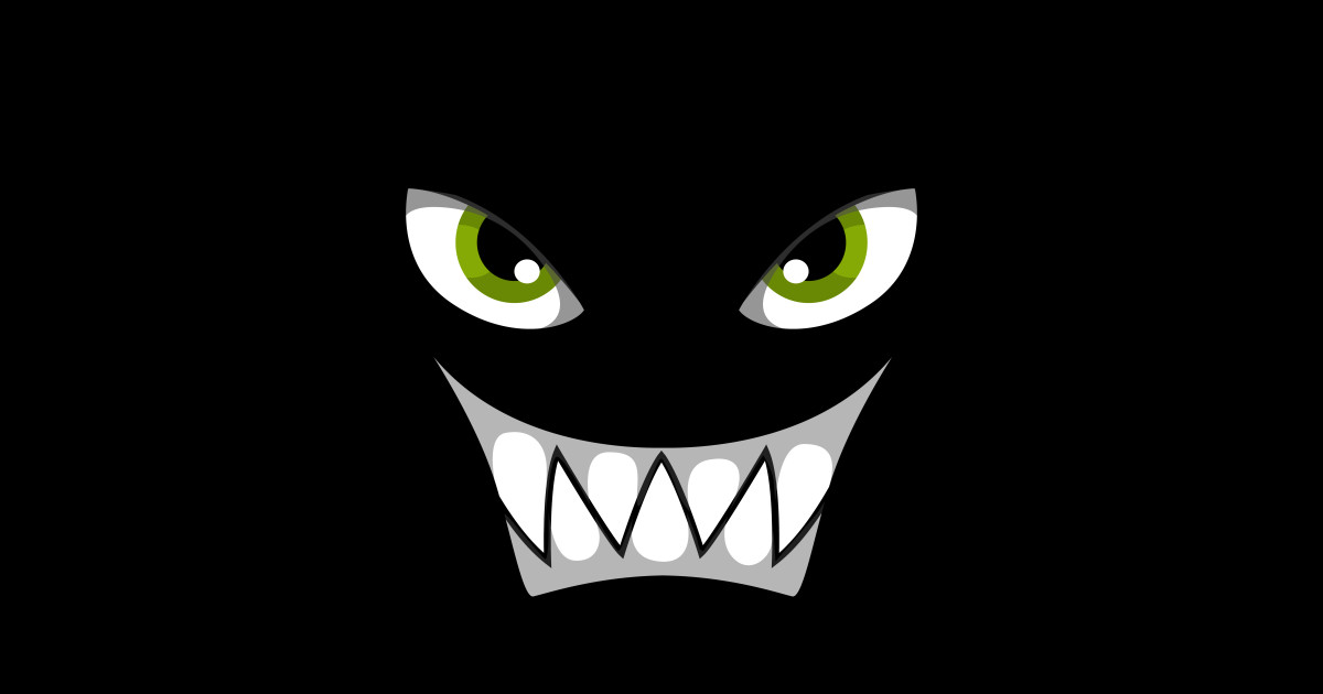 Creepy scary face - Halloween - Sticker | TeePublic