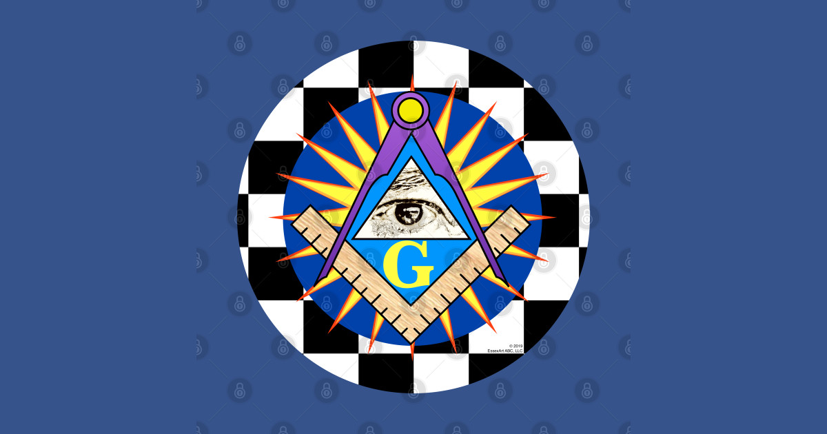 Square & Compasses, Blue Disc, Checkered Disc - Square And Compasses ...