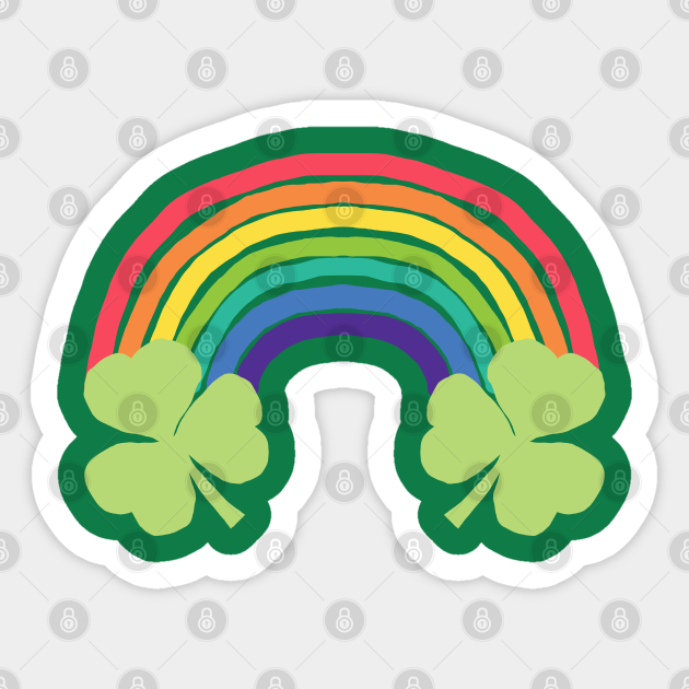 Shamrock Rainbow for St Patricks Day - St Patrick - Sticker | TeePublic