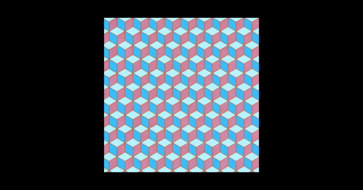 Cubes Repeating Pattern - 3d - Sticker | TeePublic