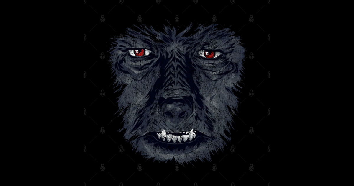 Wolfman Scary Face - The Wolfman - Sticker | TeePublic