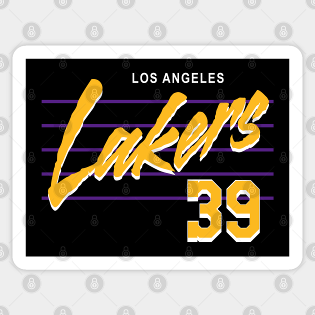 Lakers Retro Script Dwight - Lakers Basketball - Sticker | TeePublic