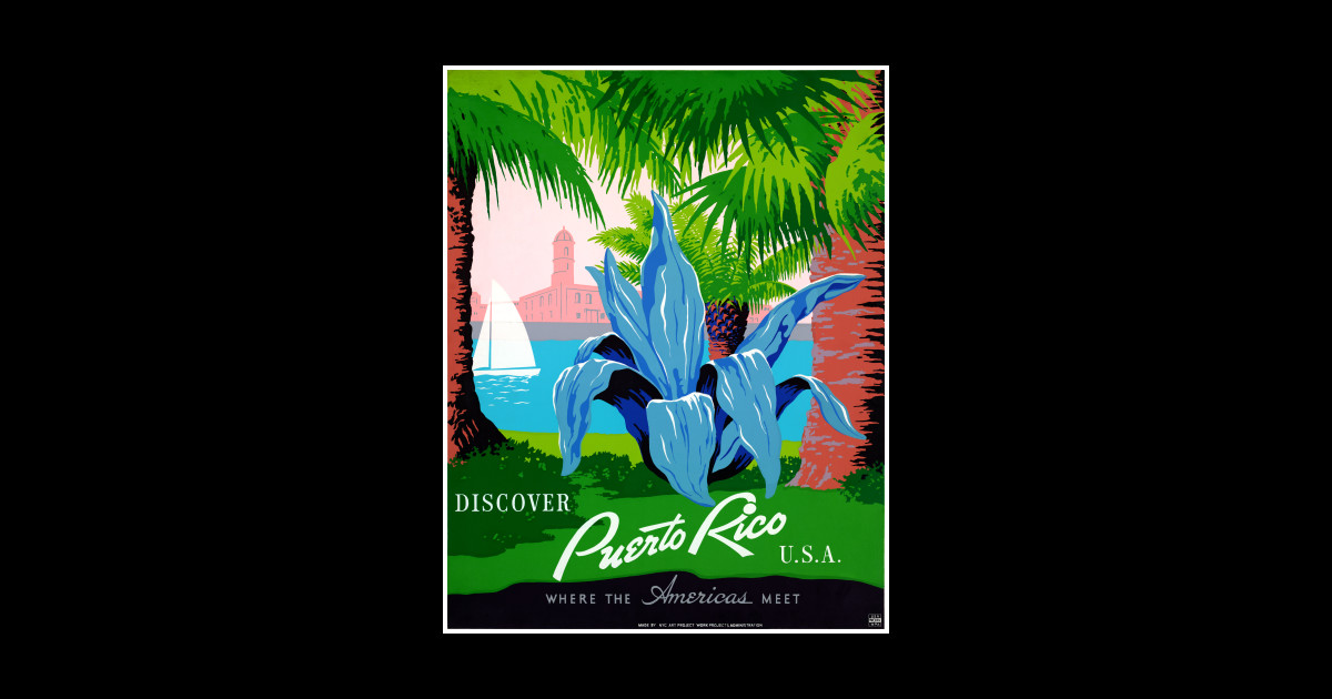Vintage Travel Poster USA Puerto Rico - Puerto Rico - Sticker | TeePublic