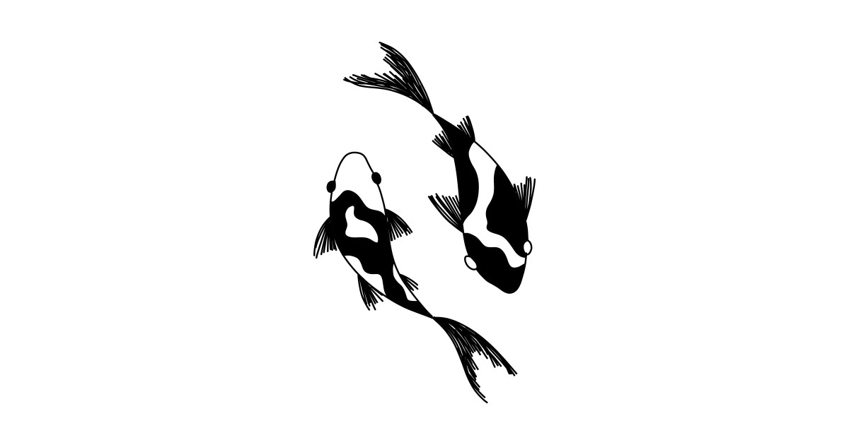 Japanese Koi Fish Negative - Koi Fish - T-Shirt | TeePublic