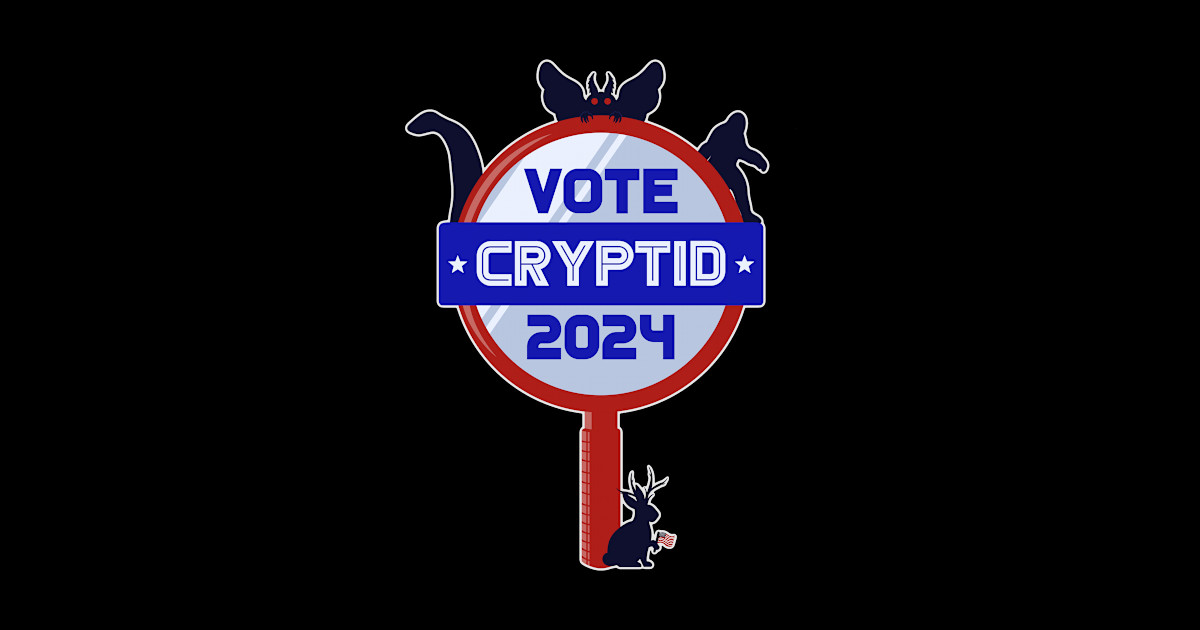 Vote Cryptid - outline version - Cryptid - Sticker | TeePublic