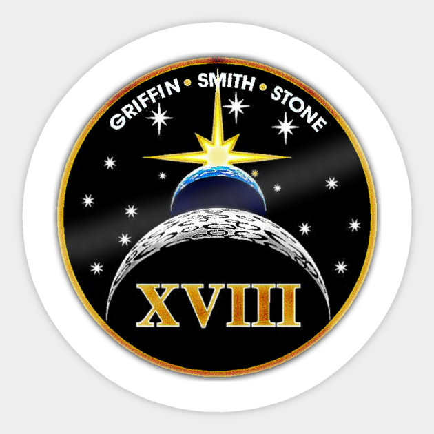 Apollo 18 mission "patch" artwork - Apollo Nasa Moon Mission - Sticker ...