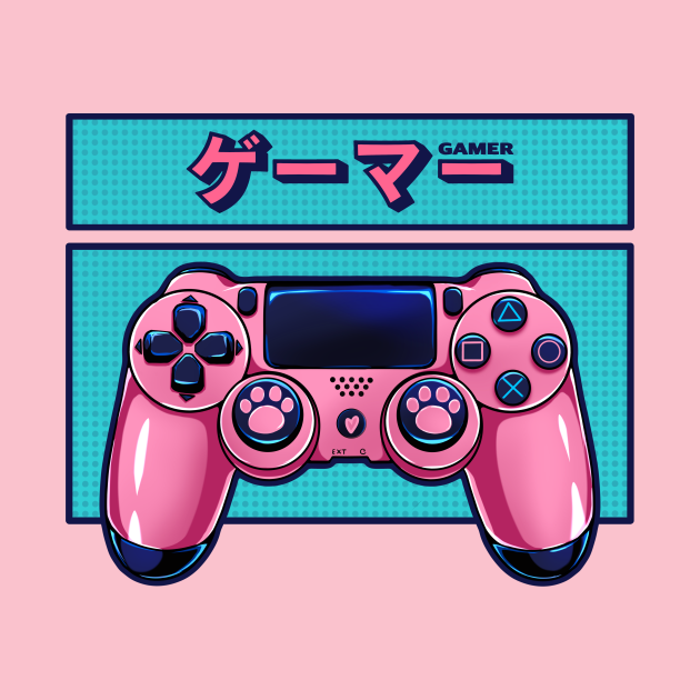 The cute pink controller with cat paws for the gamer girls - Gamer - T ...