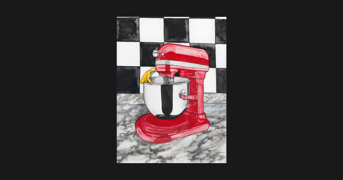 Batter Up -- Surreal Kitchen Mixer Watercolor - Surrealism - T-Shirt ...