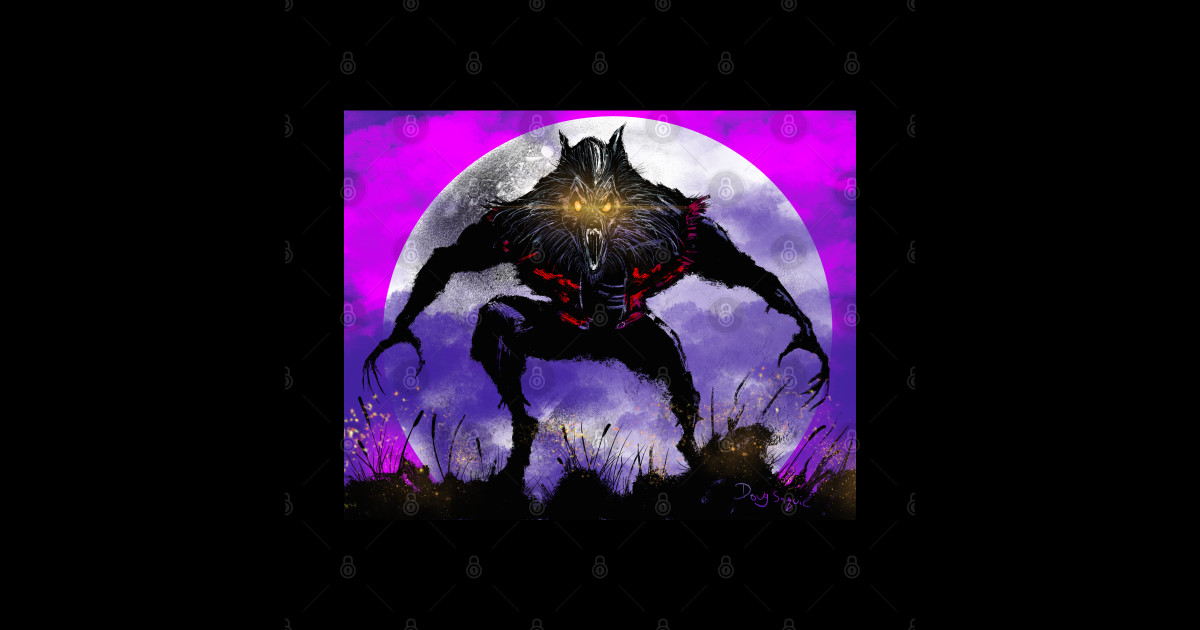 Werewolf Retro - Werewolf - Sticker | TeePublic