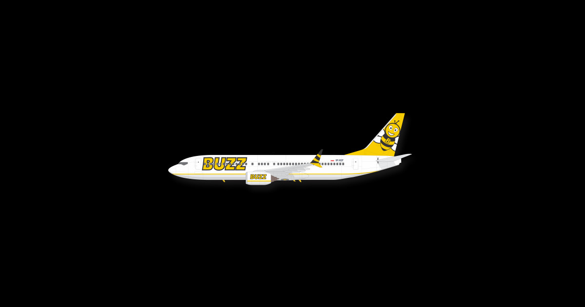 Buzz Airlines Boeing 737 - Buzz Airlines Boeing 737 - Sticker | TeePublic