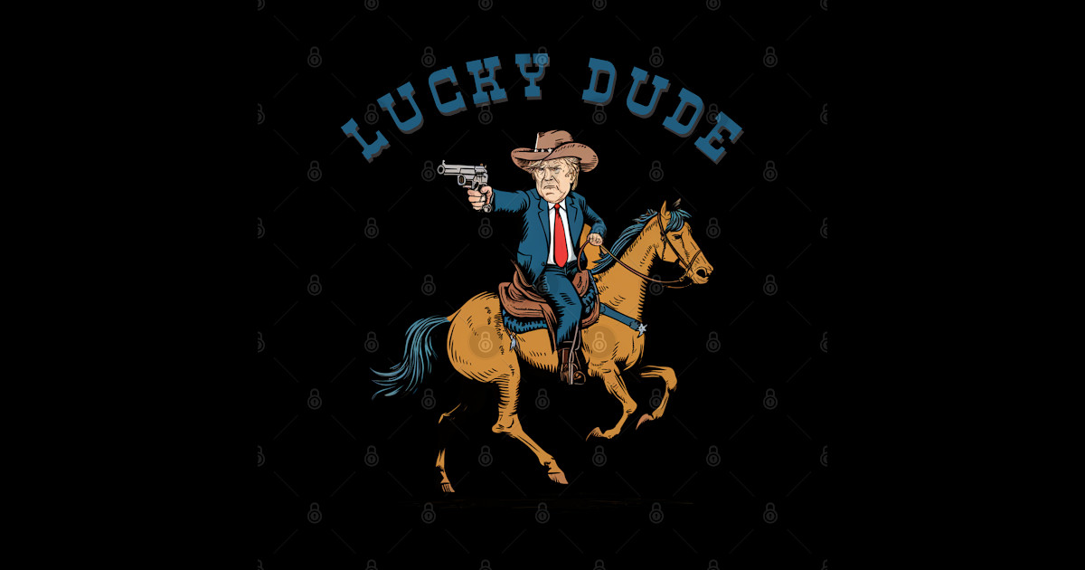 trump_cowboy_lucky_luke - Trumpcowboyluckyluke - Sticker | TeePublic