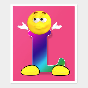 Letter L Alphabet Smiley Monogram Face Emoji Shirt for Men Women Kids ...