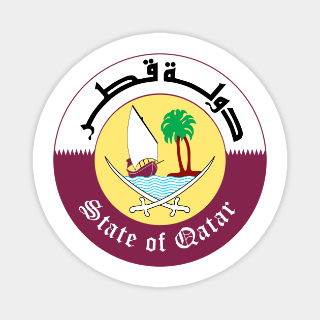 Emblem of Qatar - Emblem Of Qatar - Magnet | TeePublic