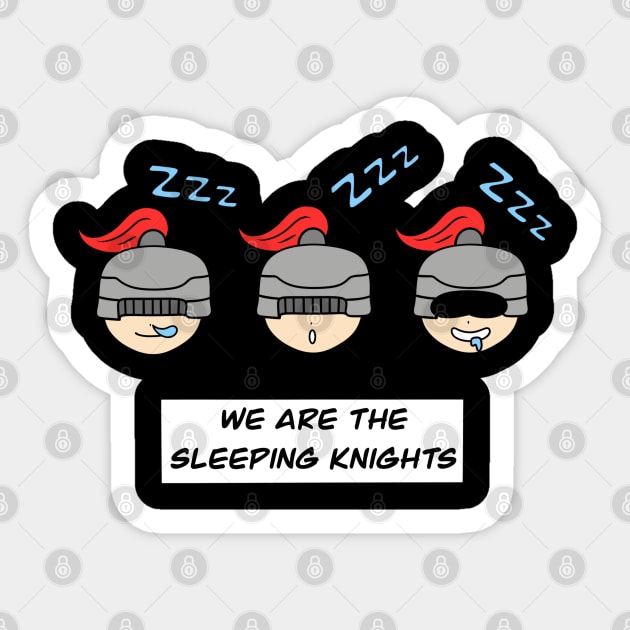 Sleeping knight faces - Knight - Sticker | TeePublic