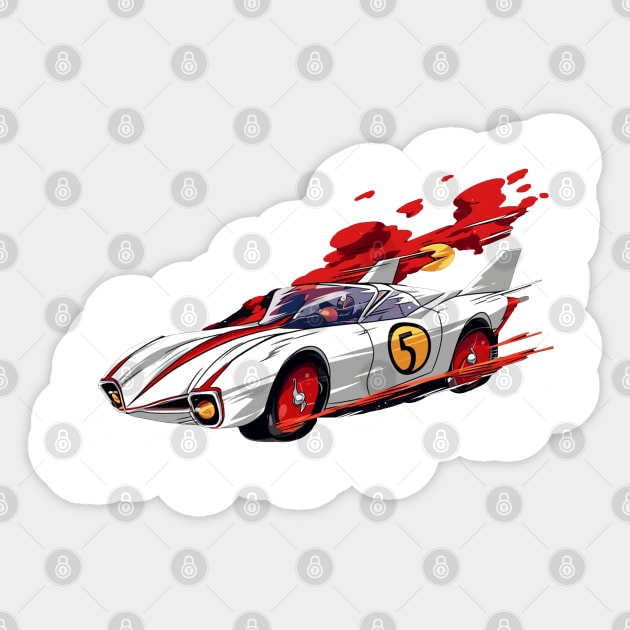 Mach 5 car - Speed Racer - Speed Racer - Sticker | TeePublic