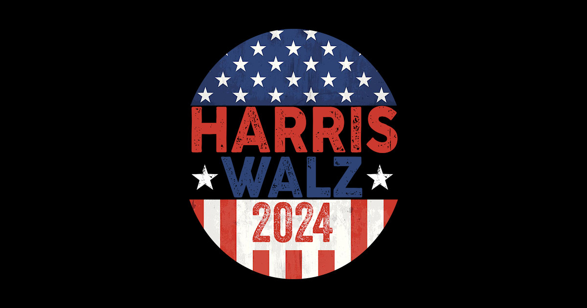 Harris Walz 2024 Kamala Harris Tim Waltz Vintage Button - Harris Walz ...