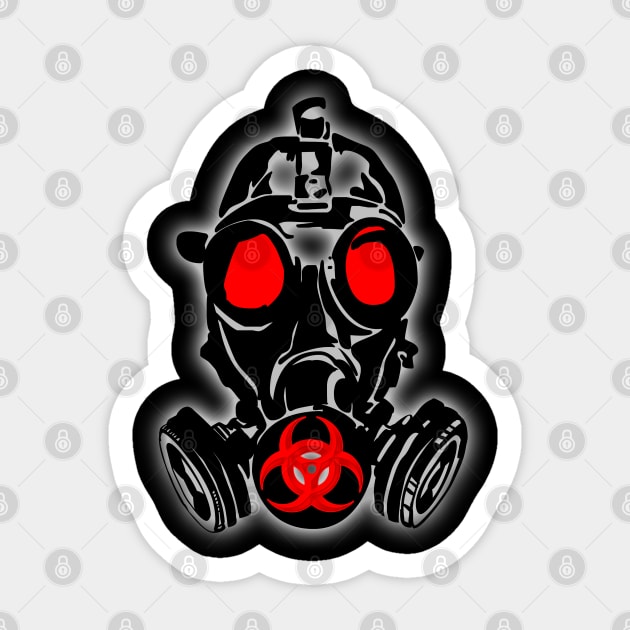 biohazard, gas mask - Biohazard Gas Mask - Sticker | TeePublic