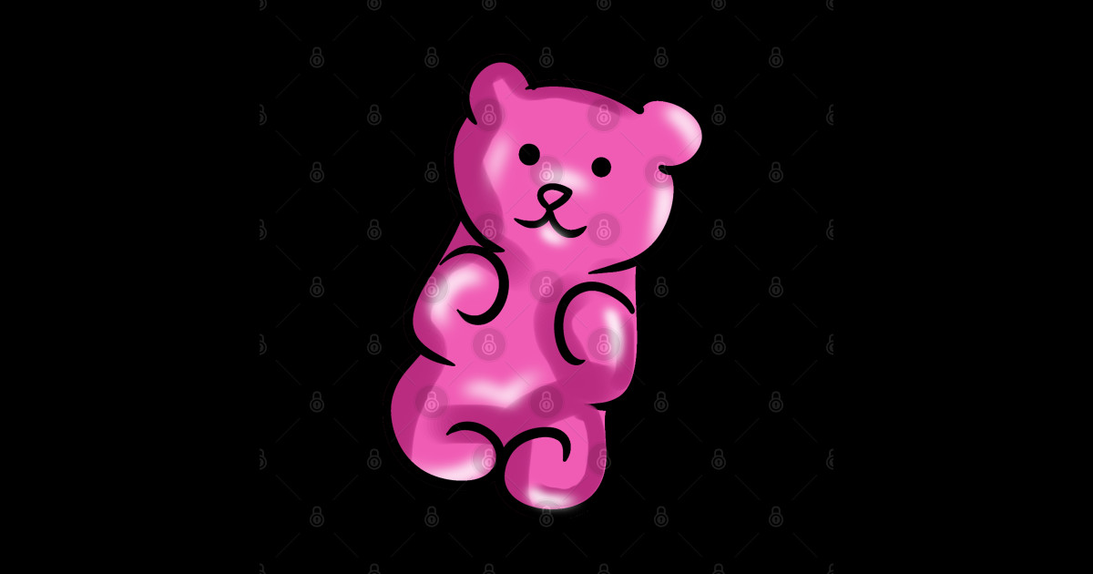 Cute Pink Gummy Bear Gummy Bears Sticker Teepublic