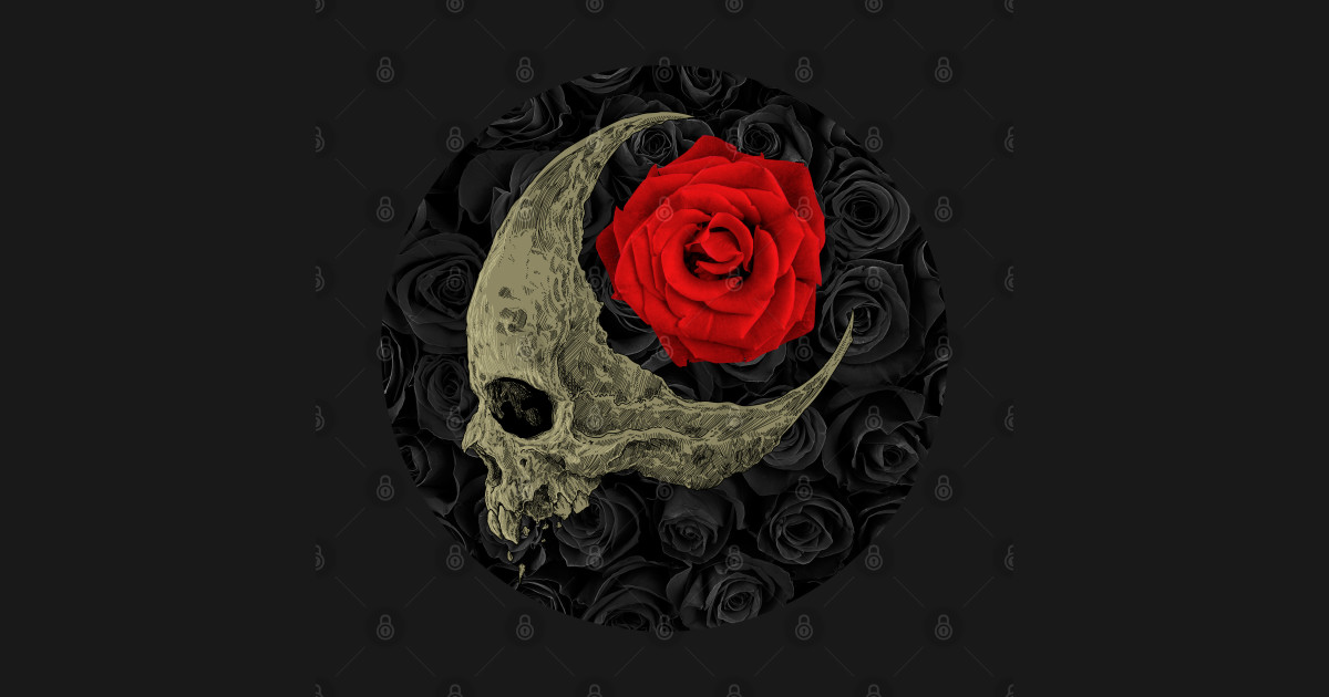 Decay and Bloom - Skull And Roses - T-Shirt | TeePublic