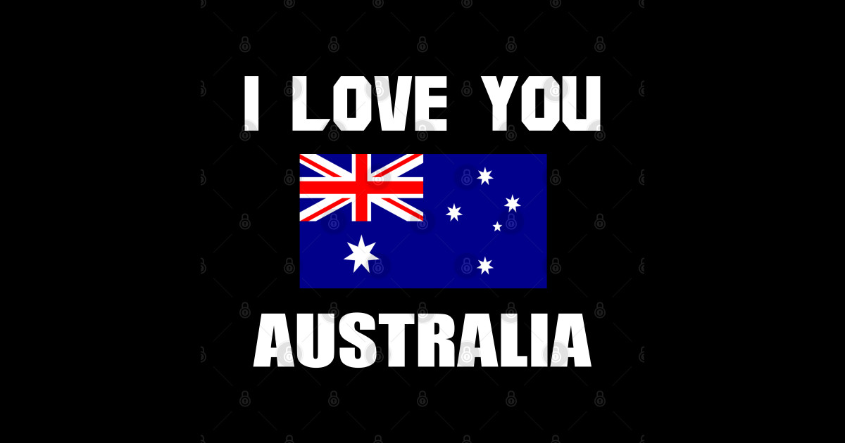 I Love You Australia For Australia Day - Australia Day - Sticker ...