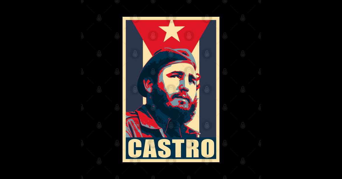Fidel Castro Cuba Propaganda - Fidel Castro - Sticker | TeePublic